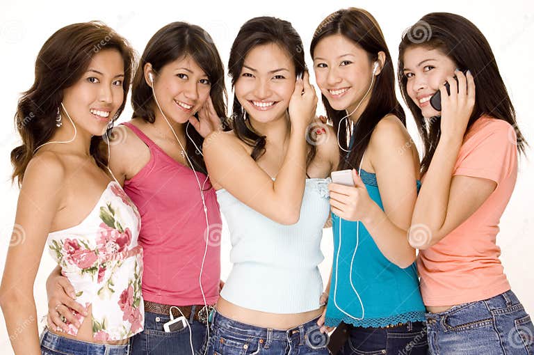 Gadget Girls #1 stock image. Image of five, long, colorful - 423151