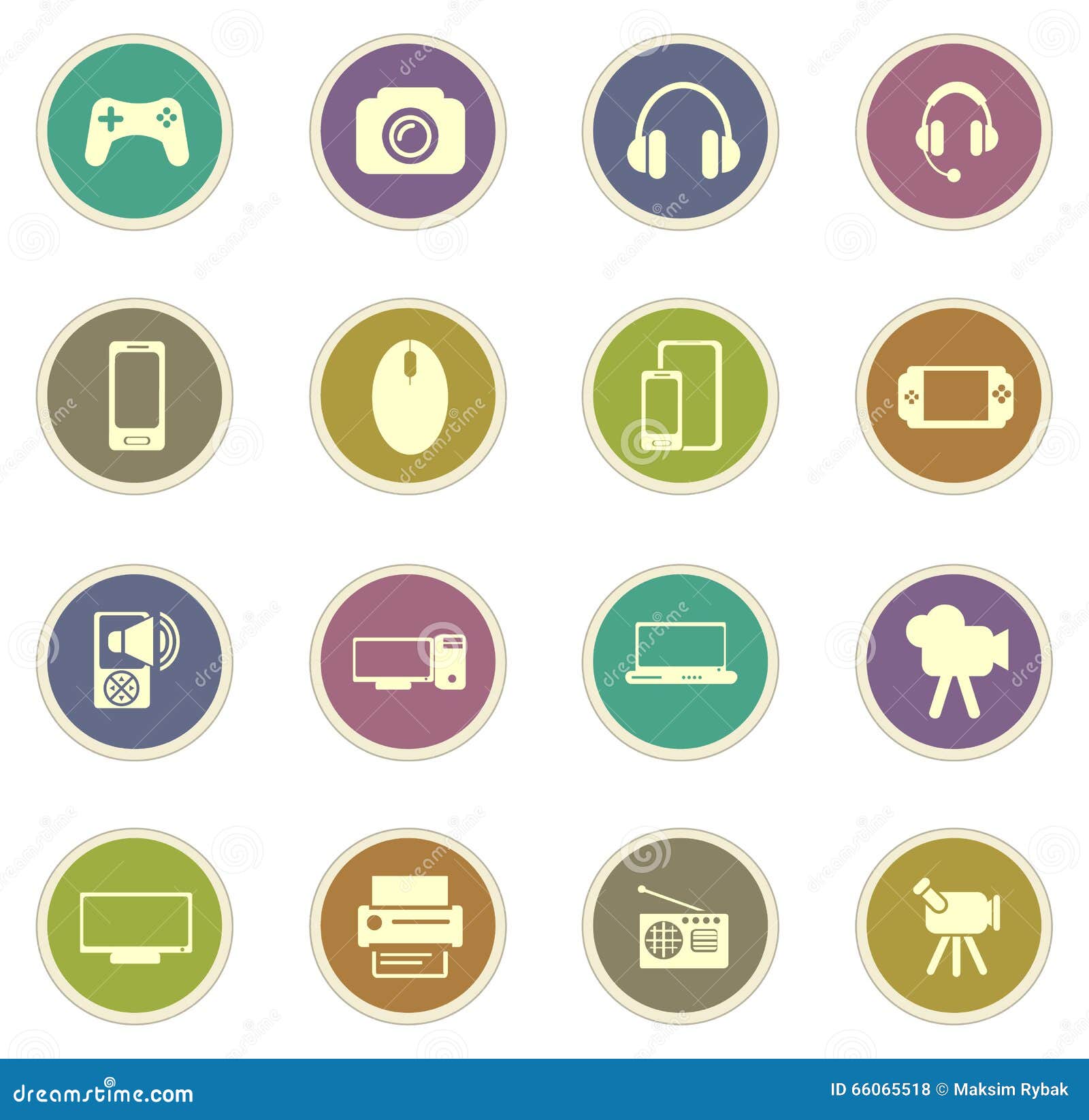 Gadget icon set stock vector. Illustration of device - 66065518