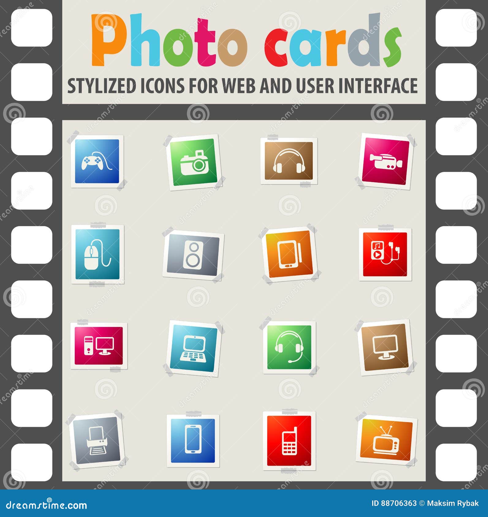 Gadget icon set stock illustration. Illustration of phone - 88706363