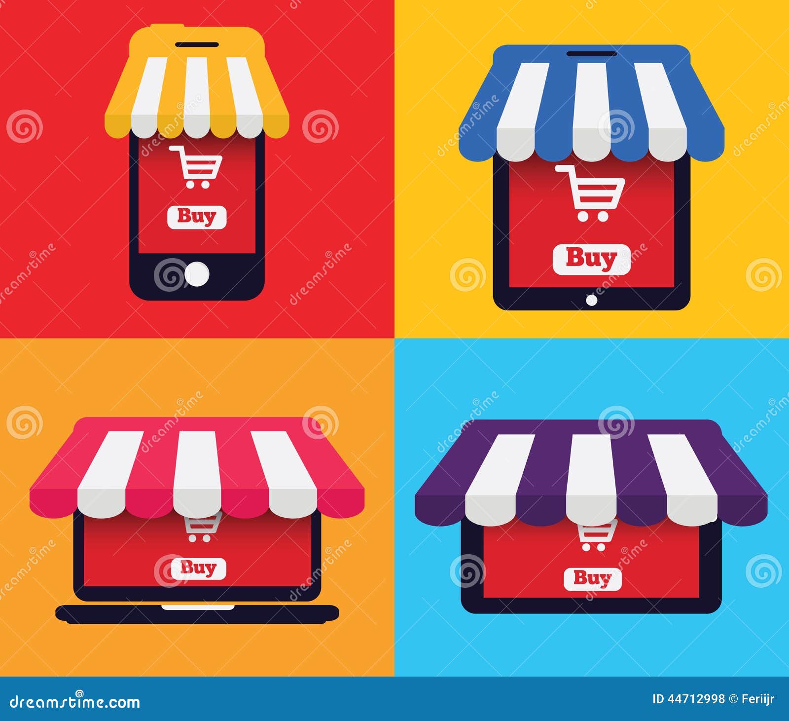 Flat Design Gadget Icon Shop Stock Vector - Illustration of graphics ...