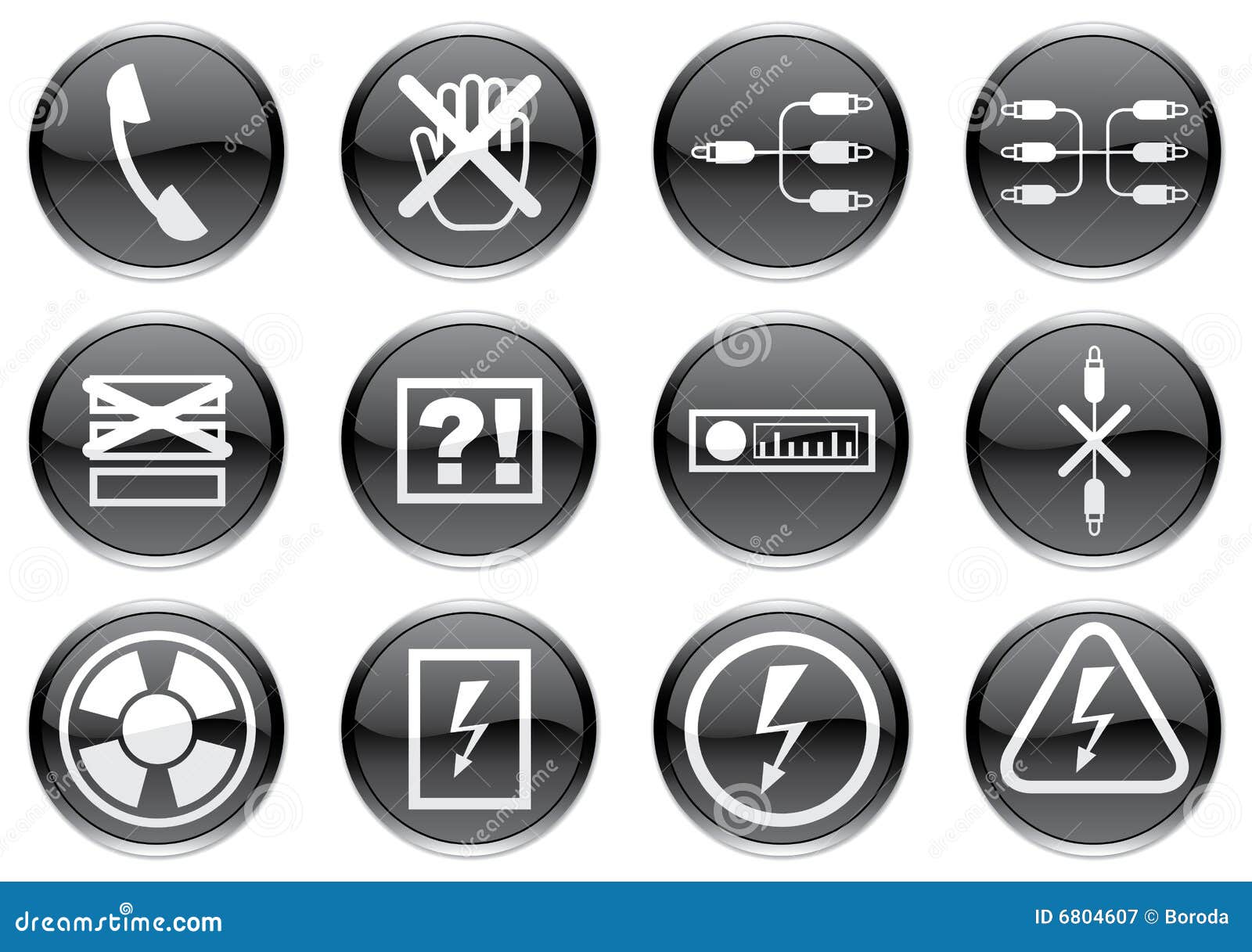 Gadget icons set. stock vector. Illustration of tell, link - 6804607