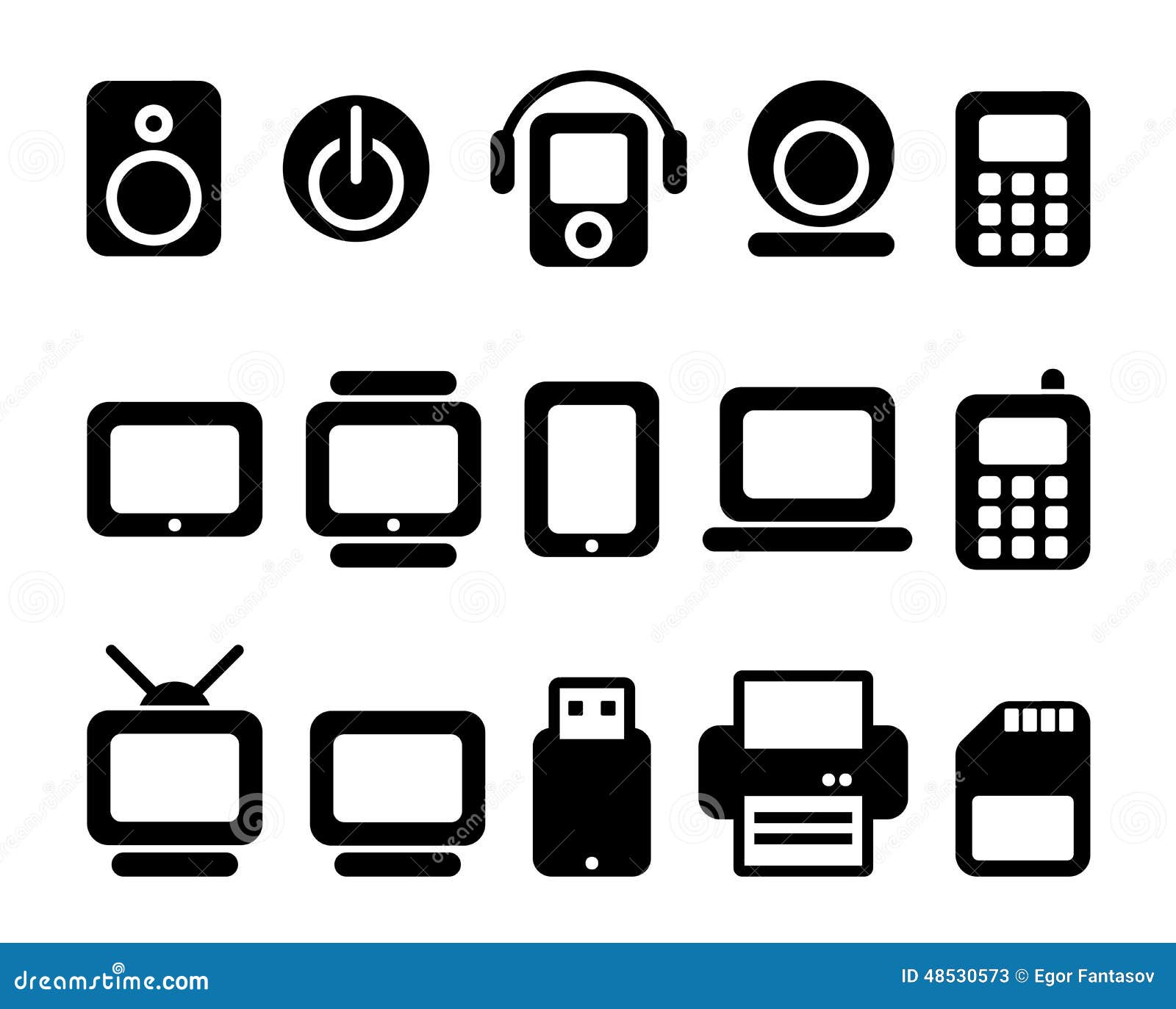 Gadget icons stock vector. Illustration of television - 48530573