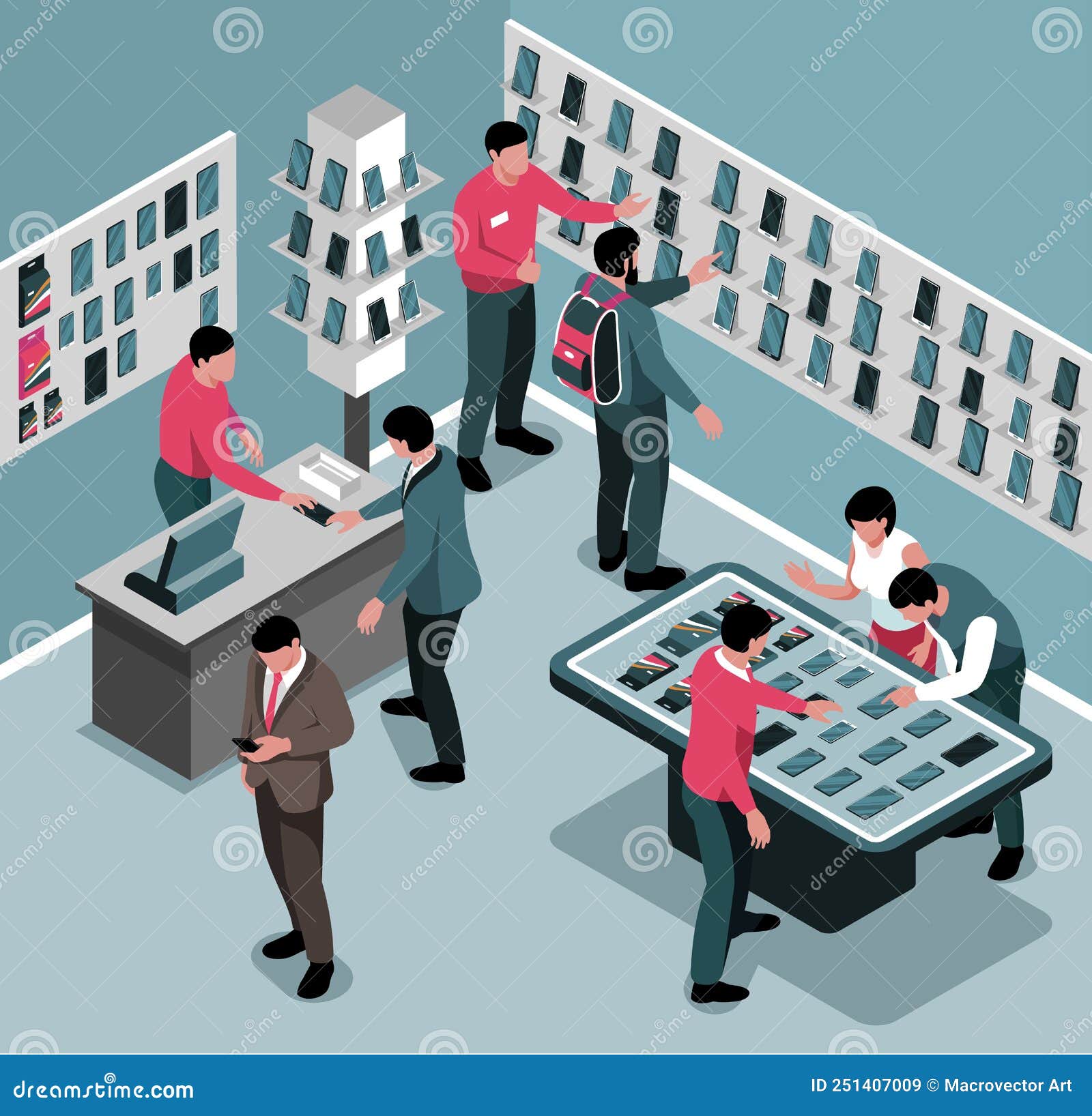 In Gadget Shop Composition stock vector. Illustration of laptop - 251407009