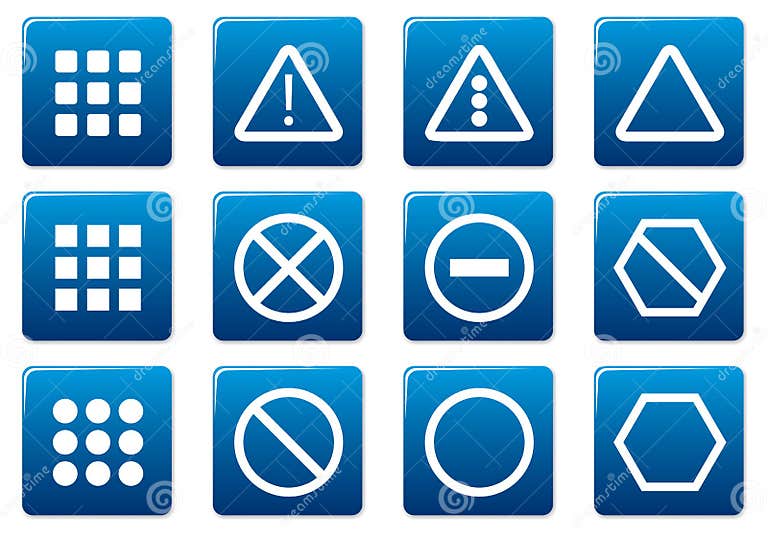 Gadget square icons set. stock vector. Illustration of light - 6262599