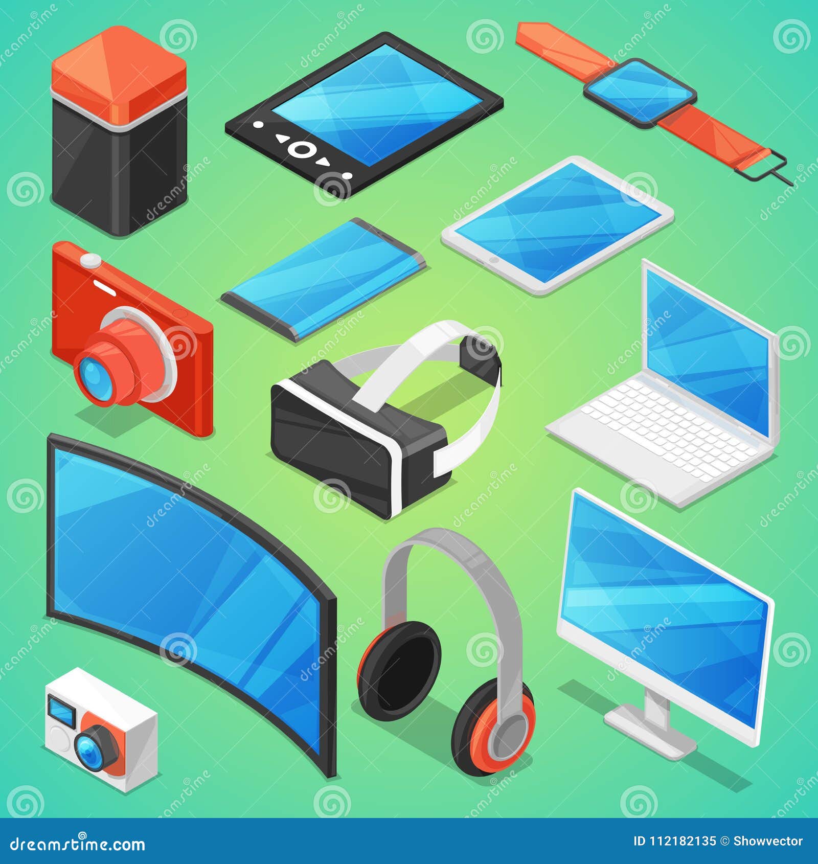 Gadget Vector Digital Device with Display of Laptop or Tablet and ...