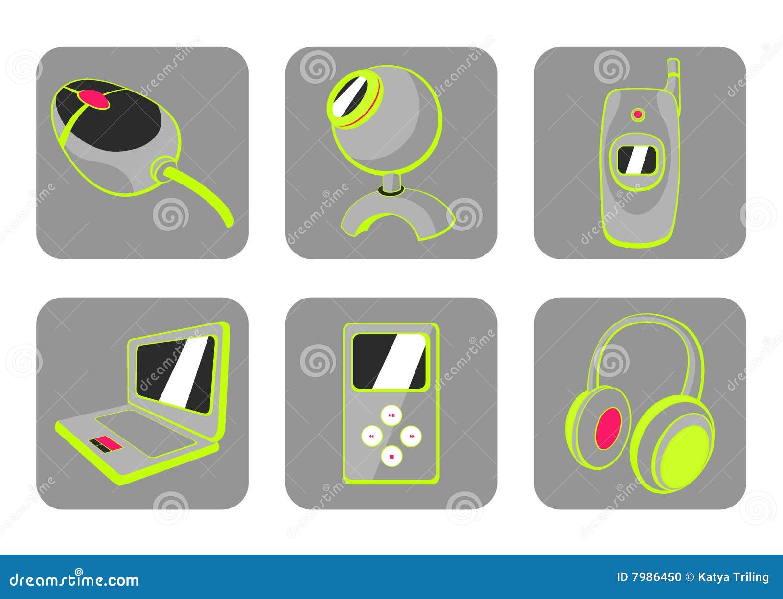 Gadgets icons stock vector. Illustration of industry, element - 7986450