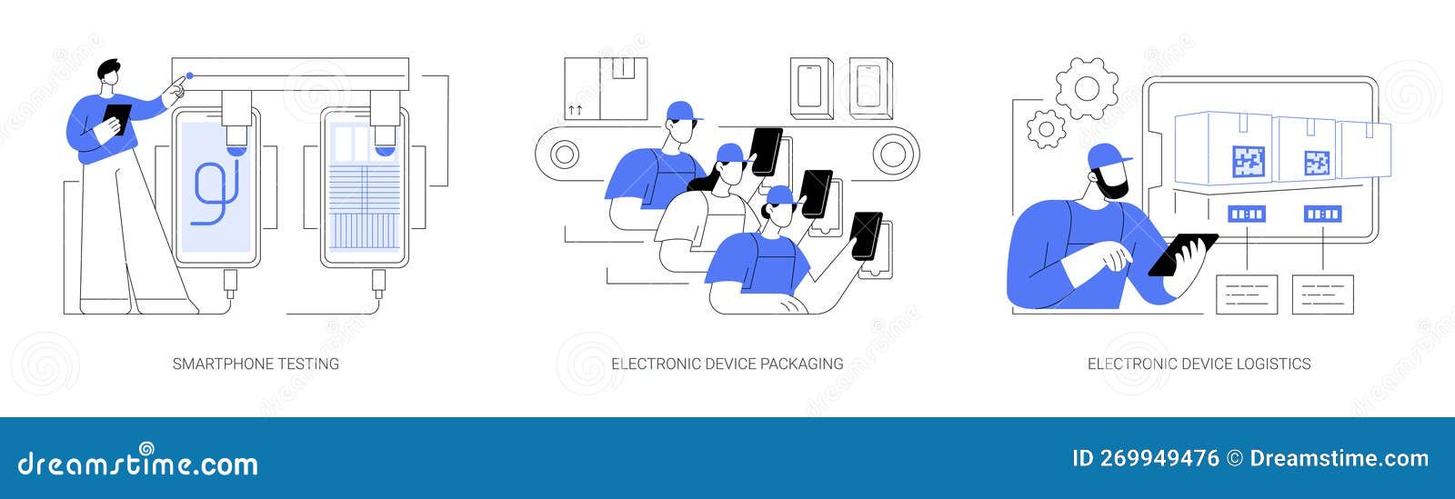 Gadgets Manufacturing and Distribution Abstract Concept Vector ...