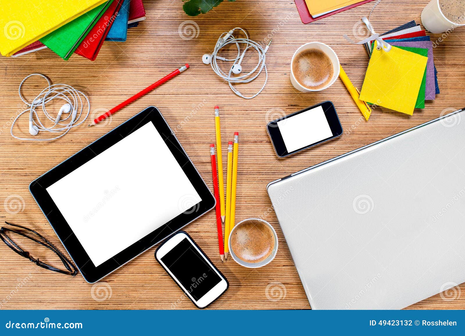 Gadgets on the table stock photo. Image of casual, computer - 49423132