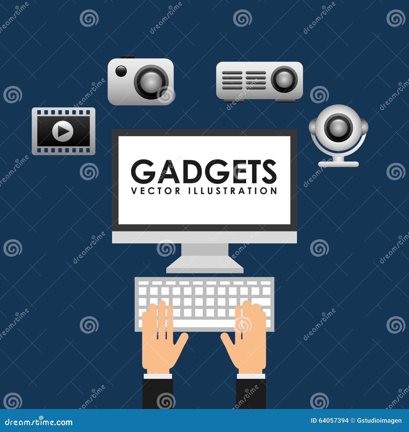 Gadgets technology design stock vector. Illustration of media - 64057394