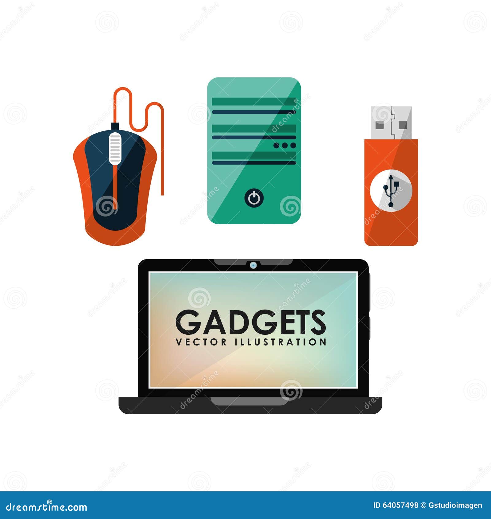 Gadgets technology design stock vector. Illustration of object - 64057498