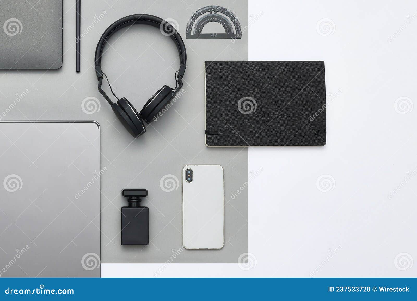 Gadgets on a White Background Stock Photo - Image of studio, telephone ...
