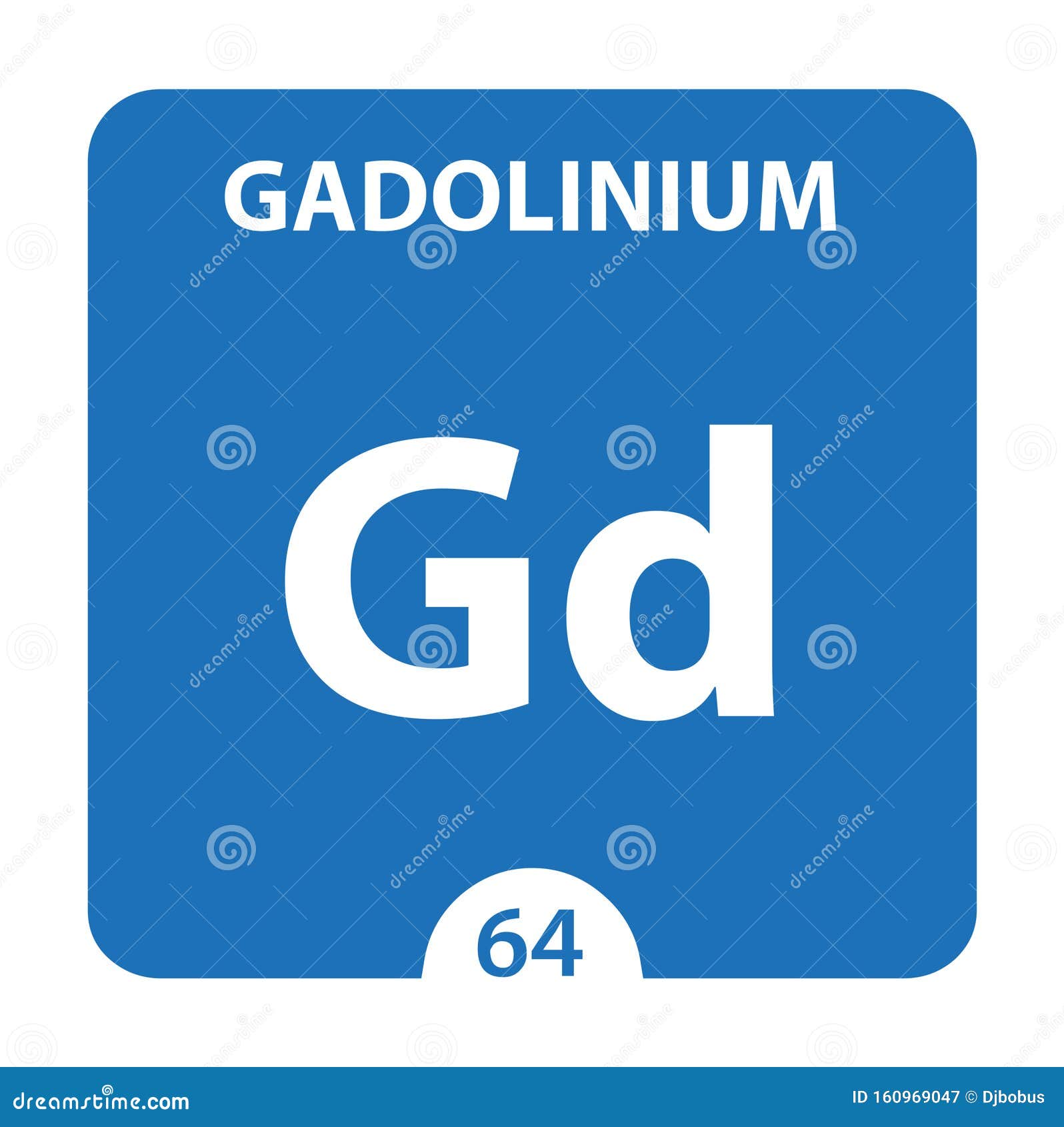 Gadolinium - Gd - Chemical Element Periodic Table Hexagonal Shape ...