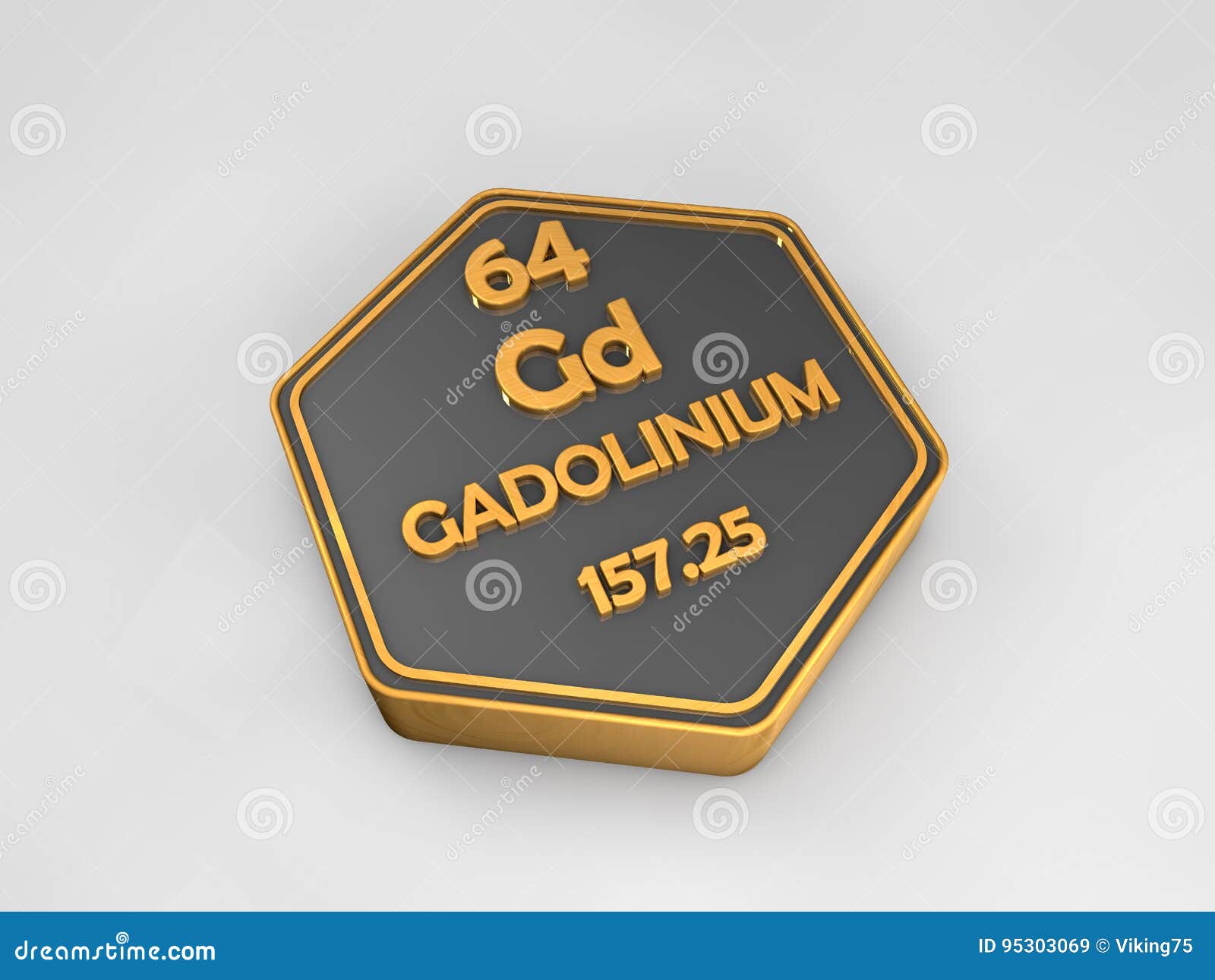 Gadolinium - Gd - Chemical Element Periodic Table Hexagonal Shape Stock ...