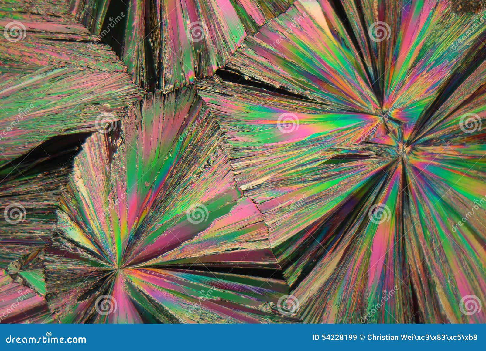 Gadolinium Nitrate Under The Microscope Stock Photography ...