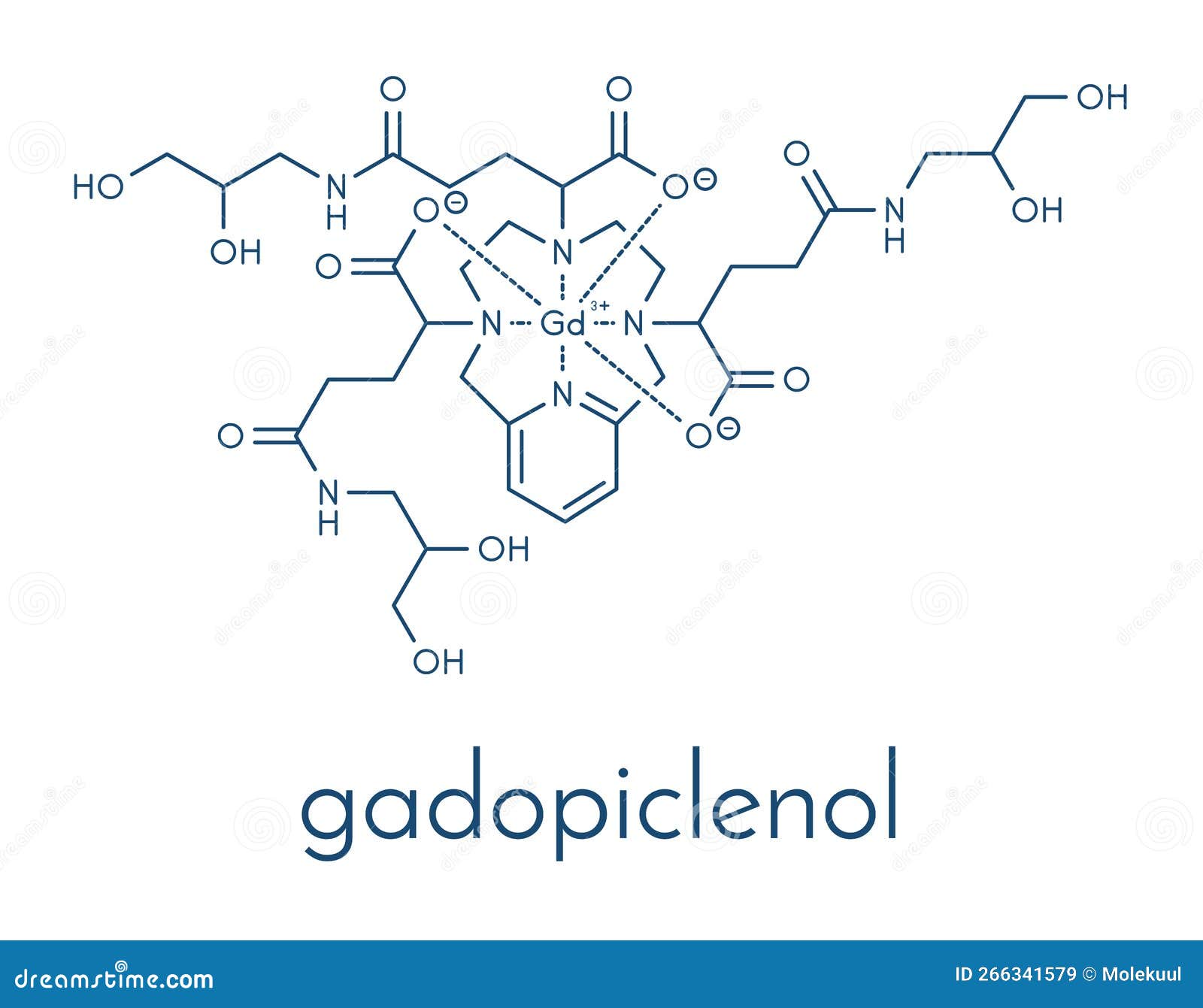 Gadopiclenol Contrast Agent Molecule. Skeletal Formula. Stock ...
