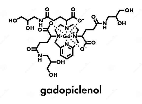 Gadopiclenol Contrast Agent Molecule. Skeletal Formula. Stock ...