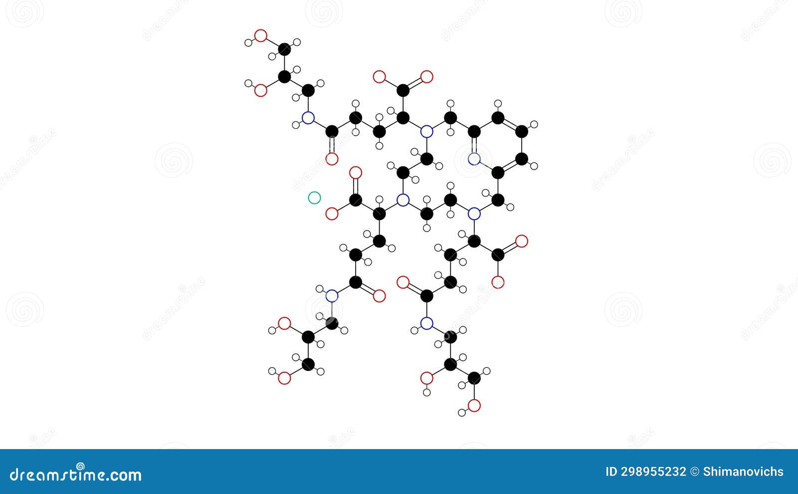 Gadopiclenol Molecule, Structural Chemical Formula, Ball-and-stick ...