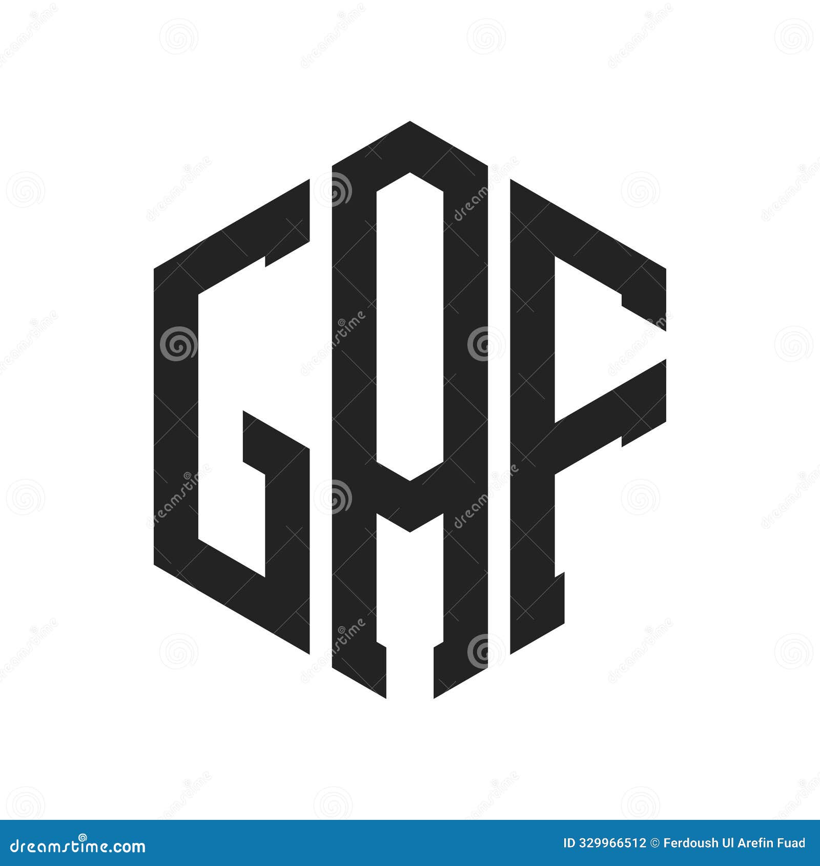 GAF Logo Design. Initial Letter GAF Monogram Logo Using Hexagon Shape ...