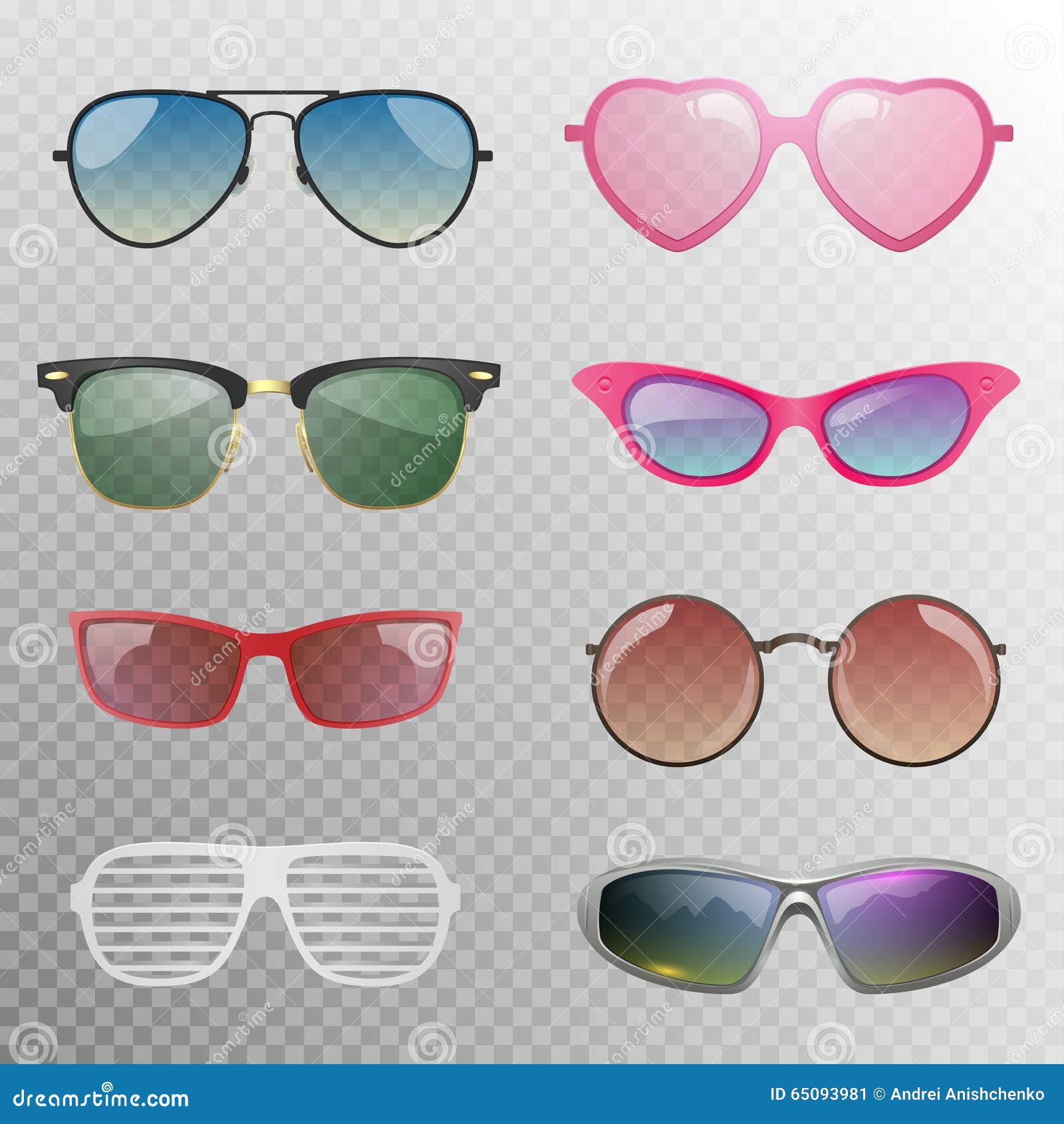 Gafas de sol fijadas ilustración del vector. Ilustración de fresco ...