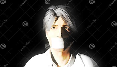 Gagged Scientist stock illustration. Illustration of media - 44565598