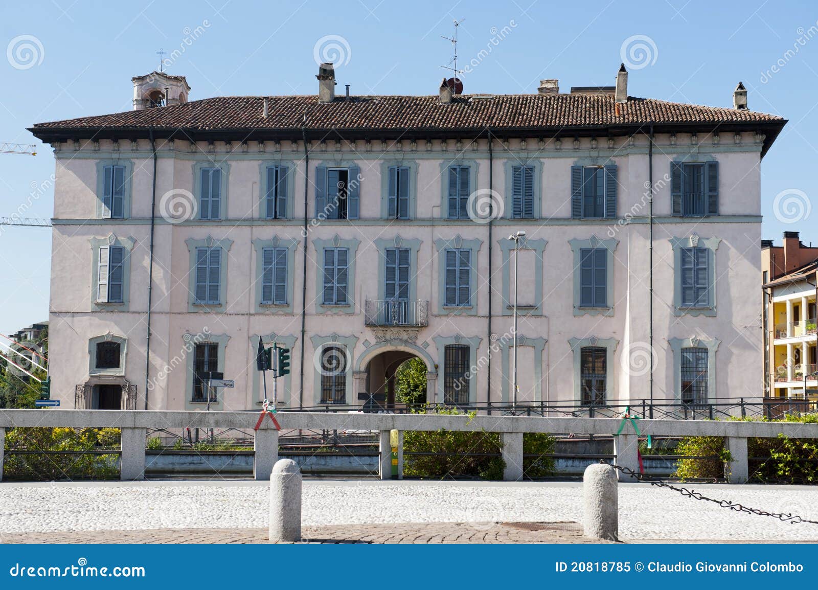 Gaggiano (Milan), Historic Palace Stock Image - Image of front ...