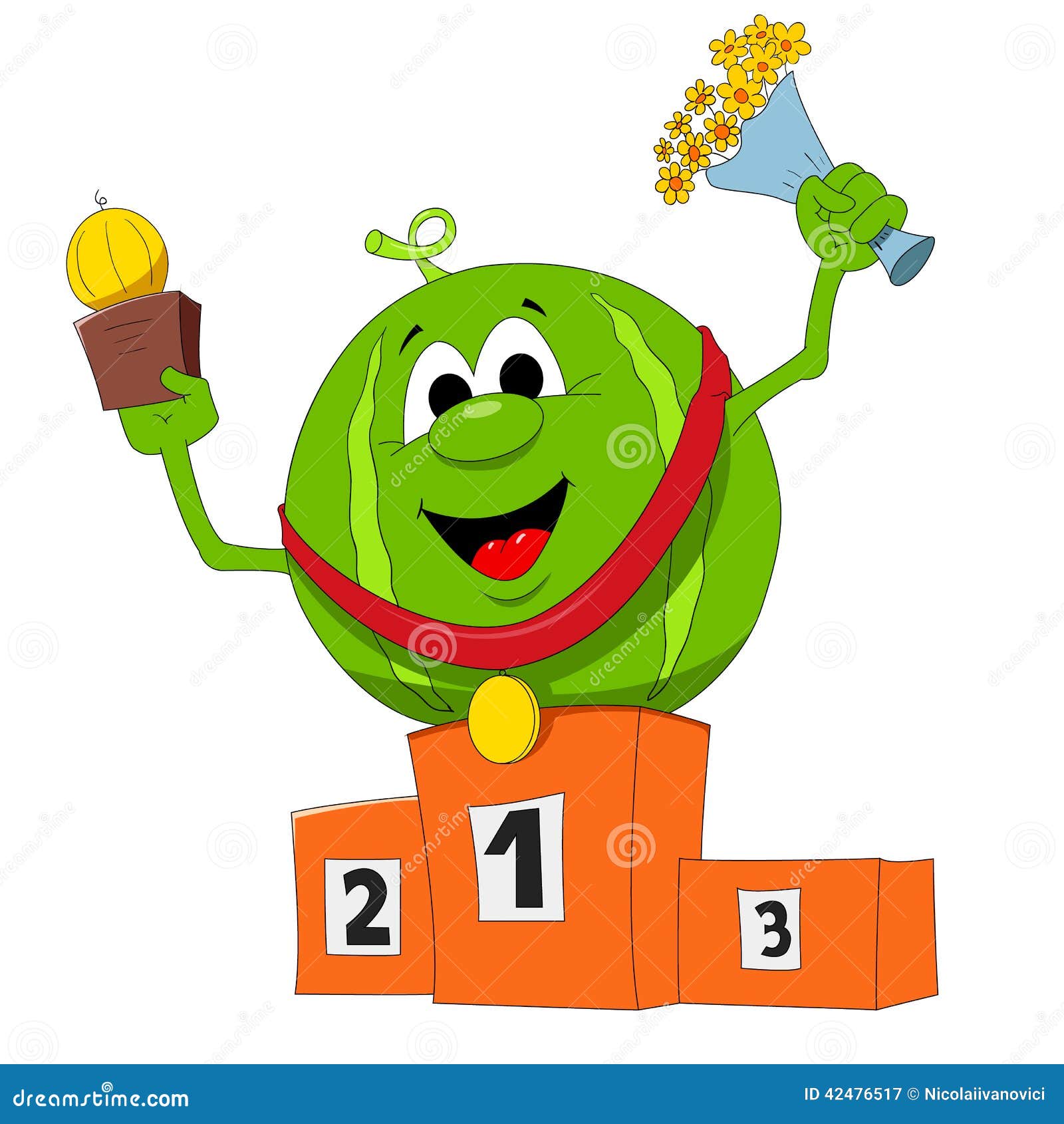 Gagnant drôle illustration de vecteur. Illustration du numéro - 42476517