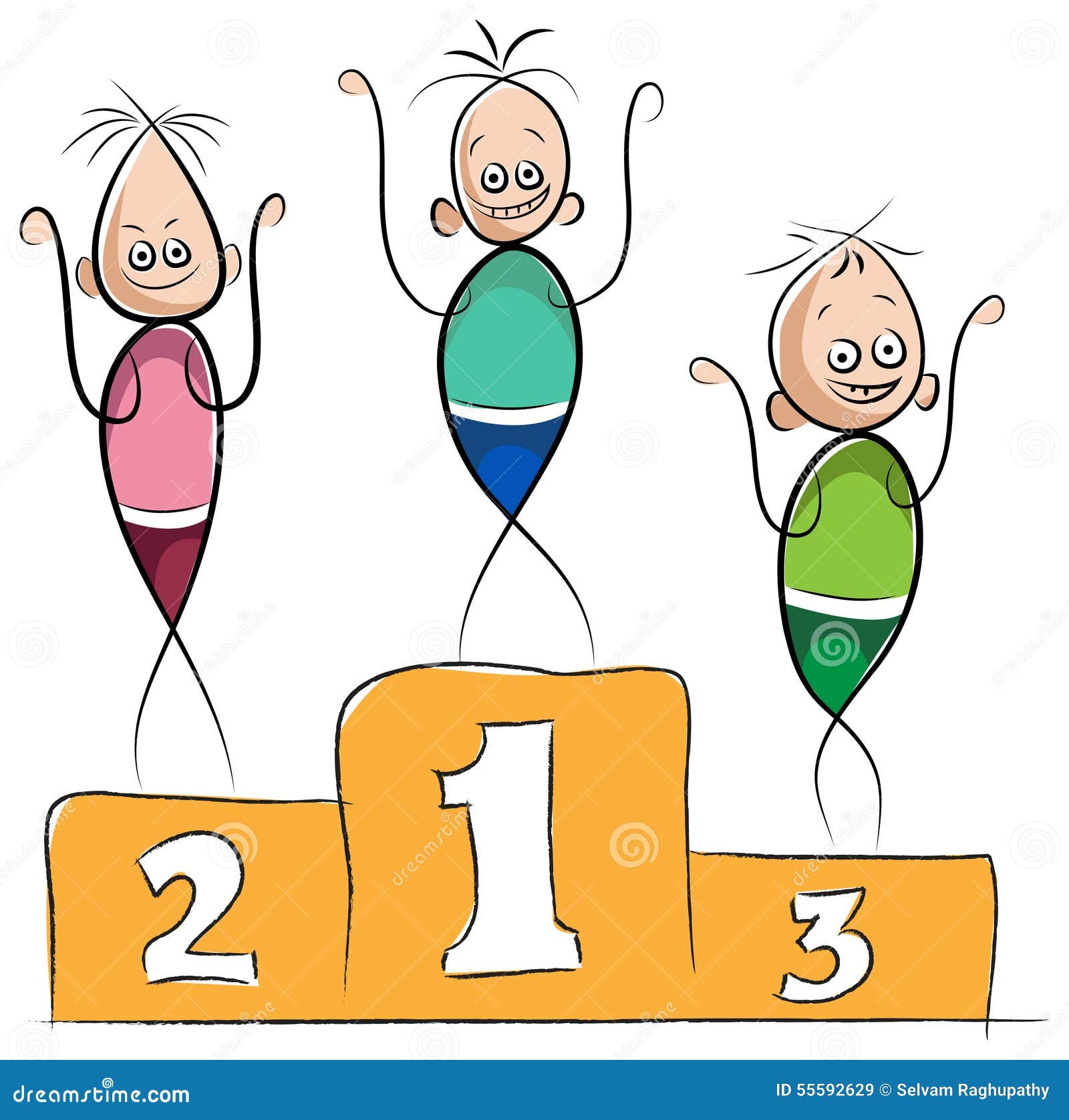 Gagnants drôles illustration de vecteur. Illustration du abord - 55592629