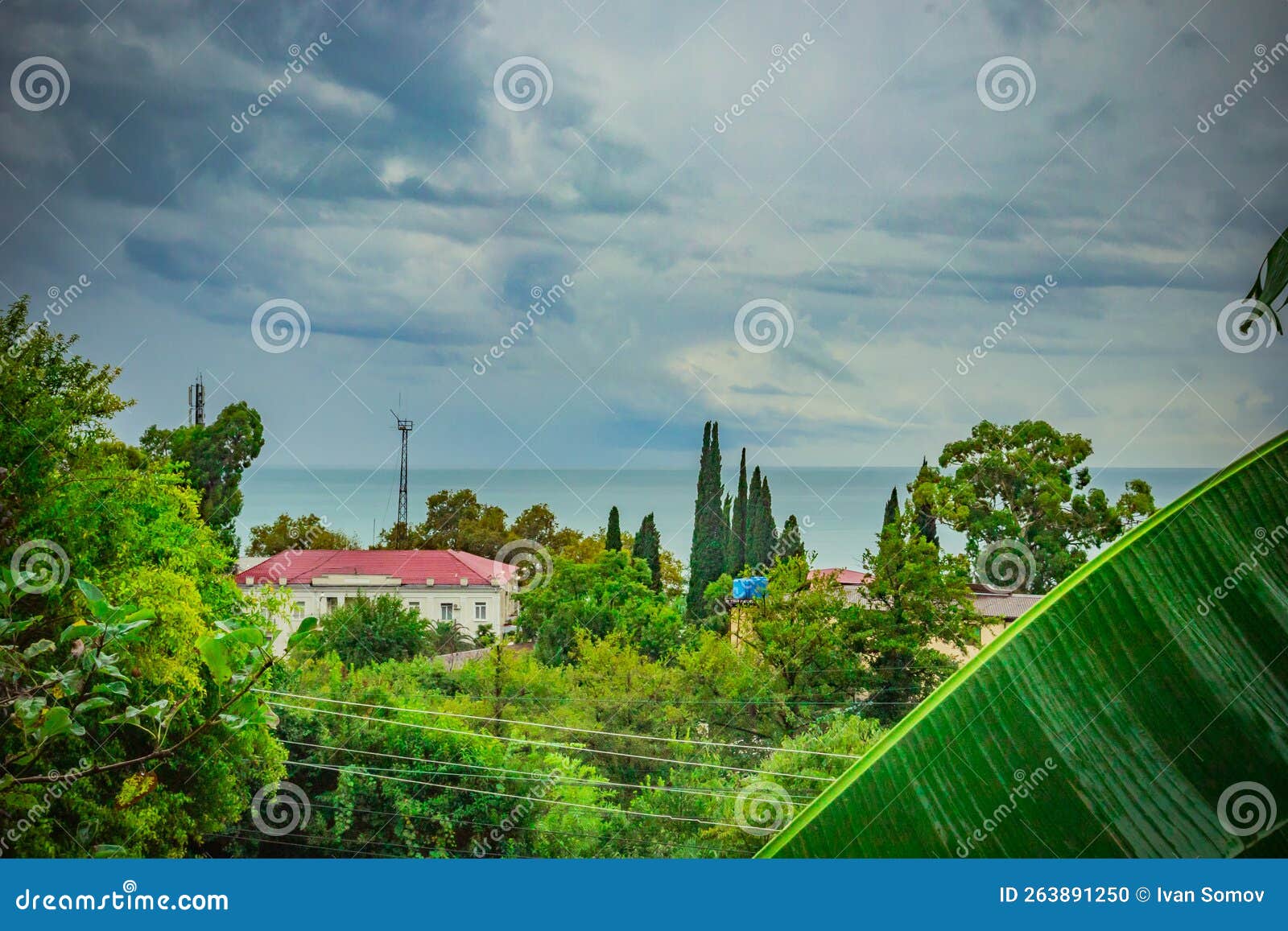 Gagra City Republic of Abkhazia Stock Photo - Image of dark, landscape ...
