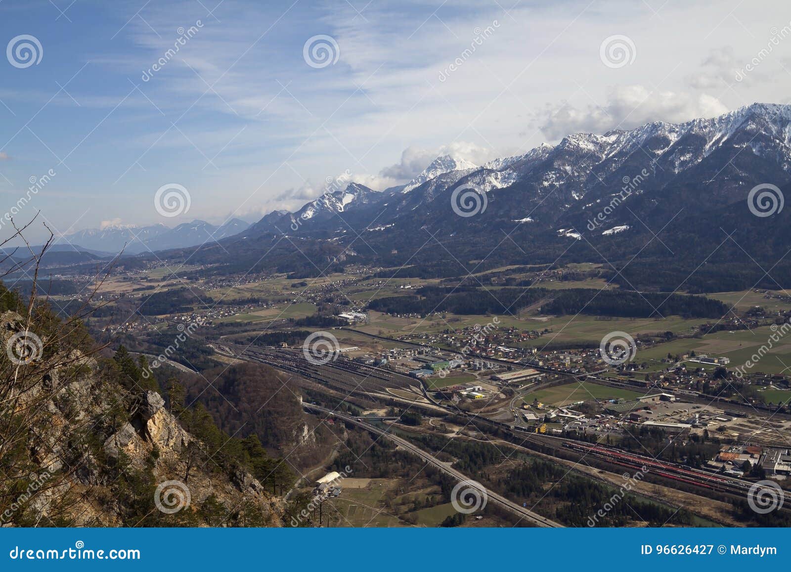 Gailtal Valley of Carinthia Stock Image - Image of mountain, canyon ...