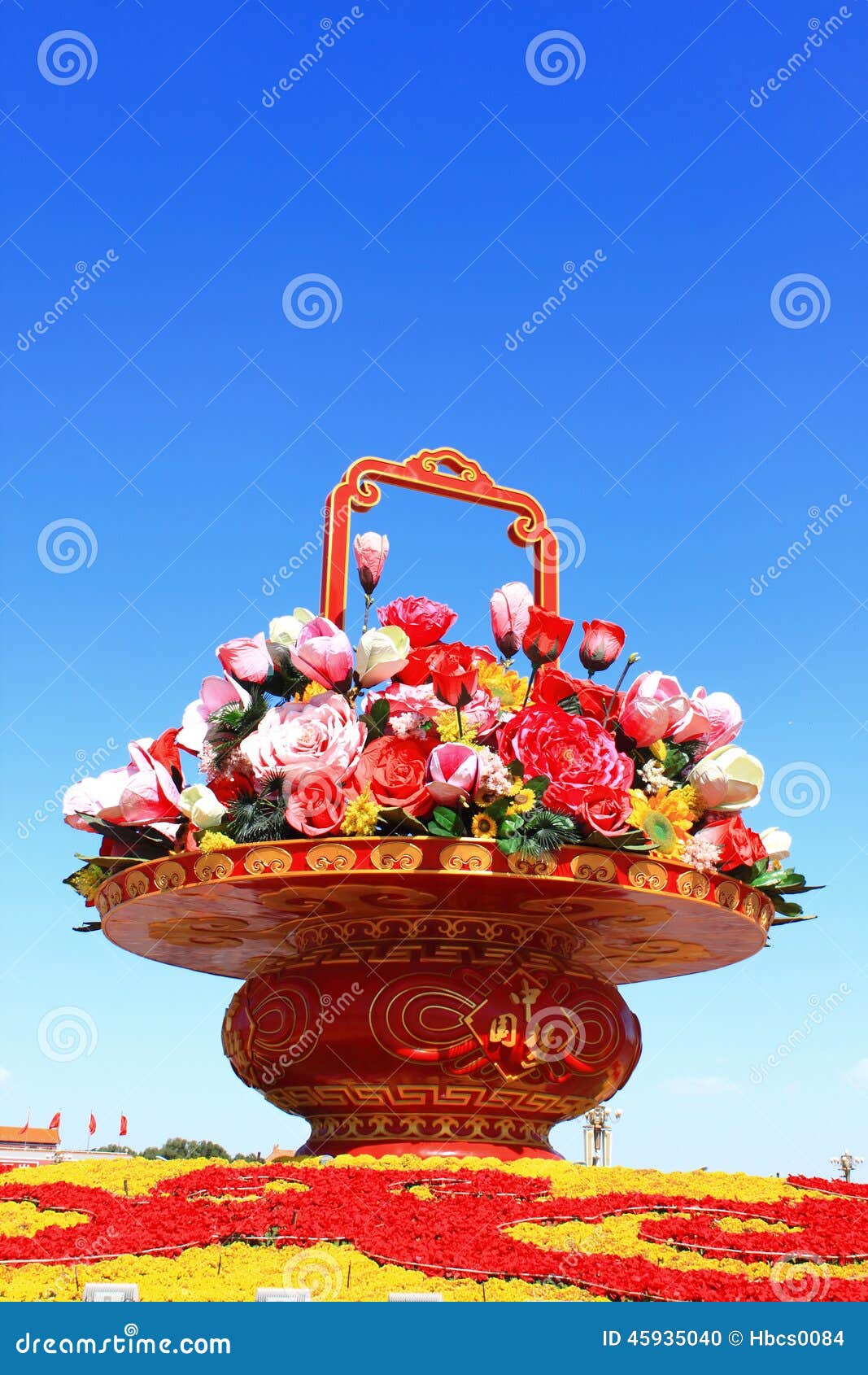 Gaily decorated basket editorial image. Image of ediorial - 45935040
