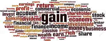 Gain word cloud stock vector. Illustration of interest - 174872078