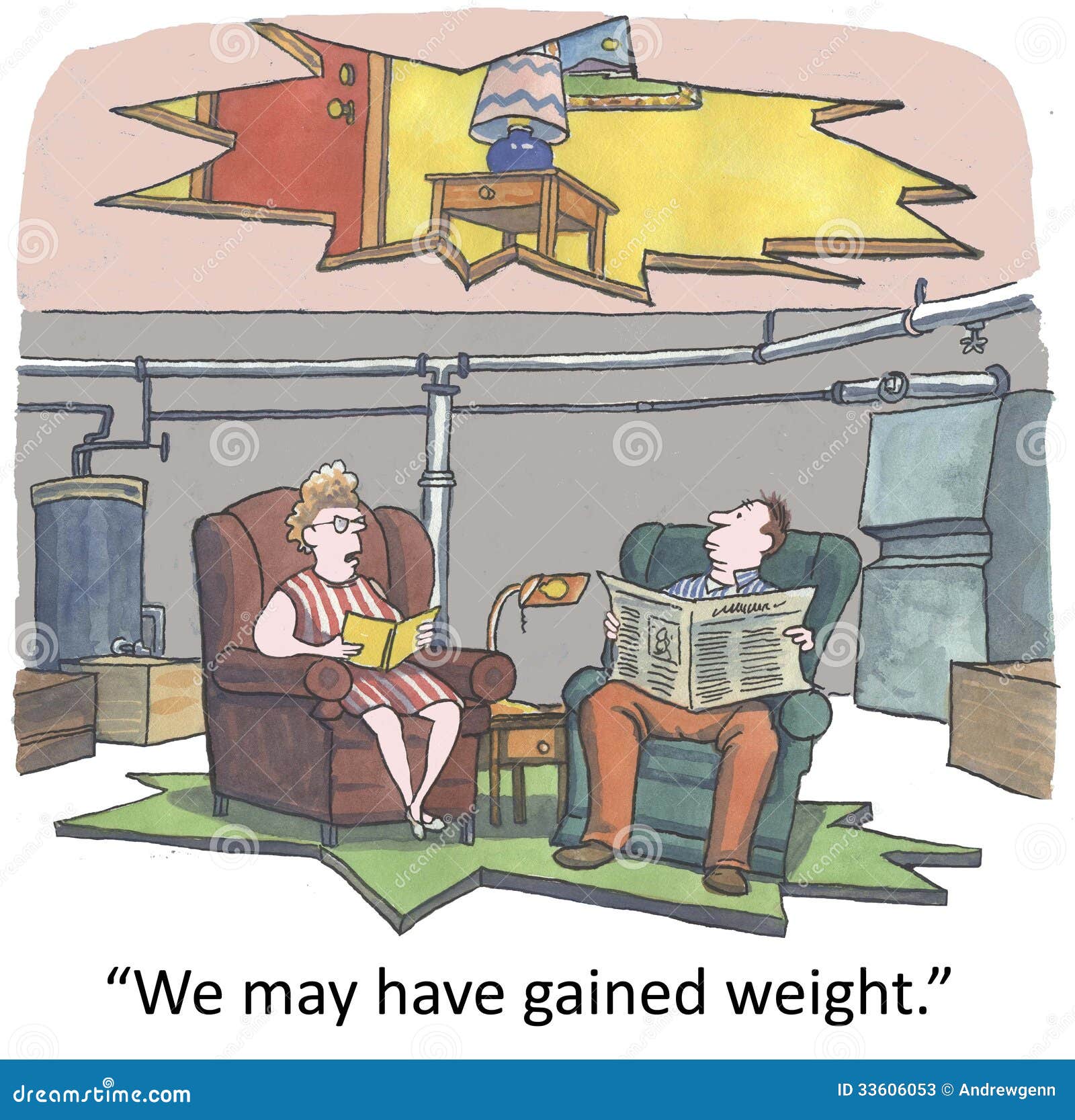 Gained weight stock illustration. Illustration of living - 33606053