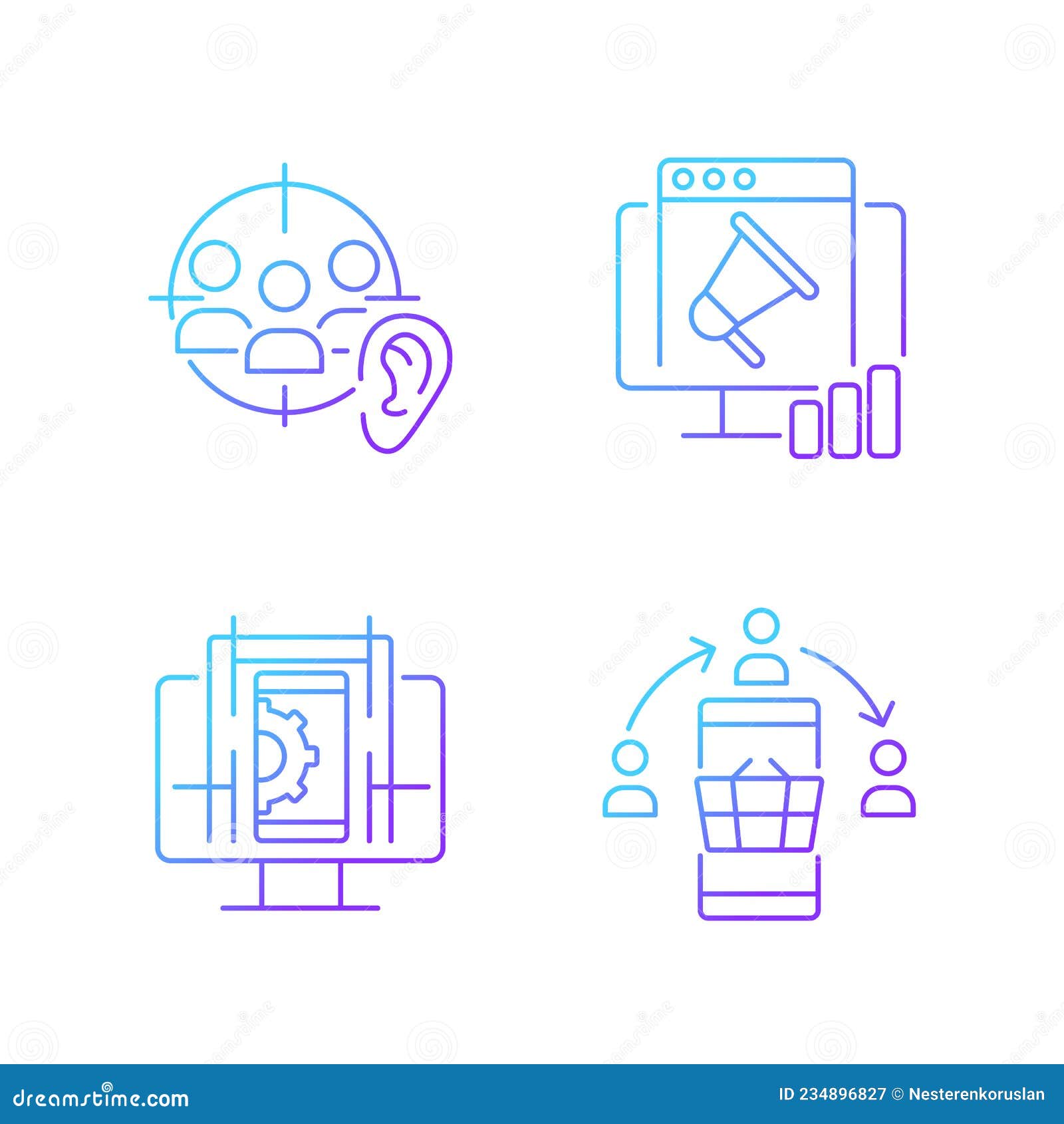 Proficiency Linear Icons, Signs, Symbols Vector Line Illustration Set ...
