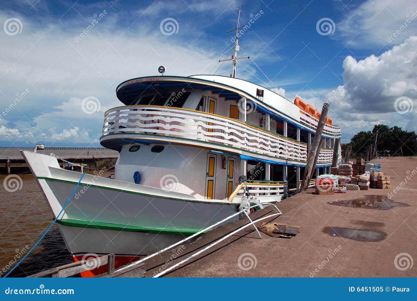 The Gaiola - a Typical Amazon Ship Stock Image - Image of gaiola ...