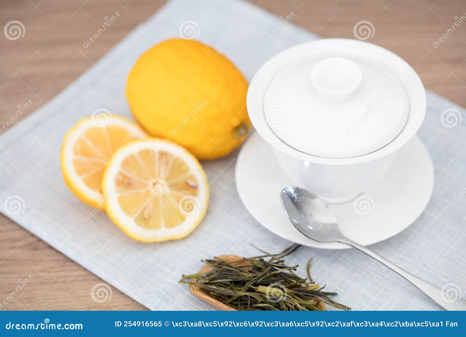 Gaiwan Tea and Yellow Lemon on the Table Stock Image - Image of brewed ...