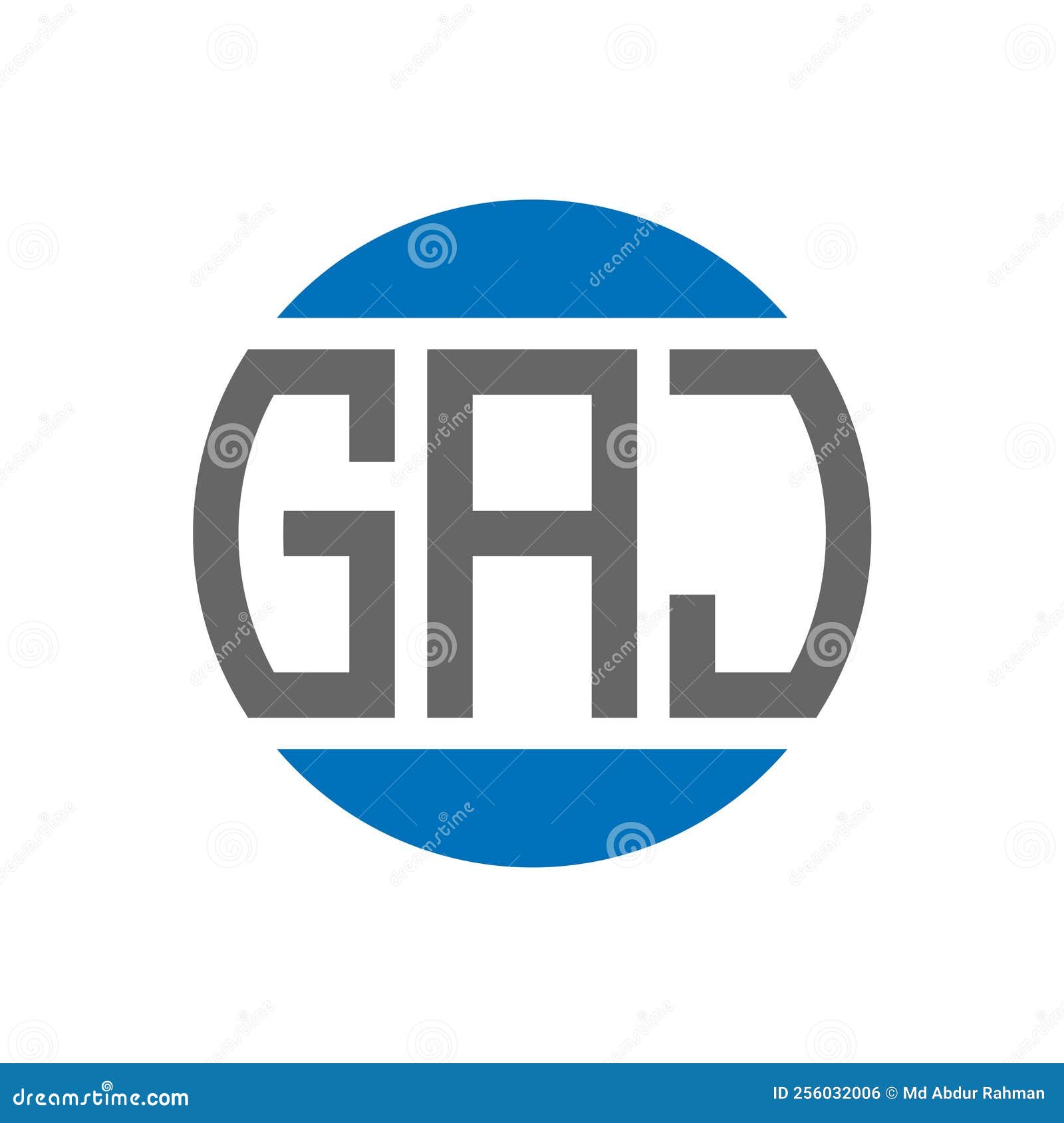 GAJ Letter Logo Design on White Background. GAJ Creative Initials ...