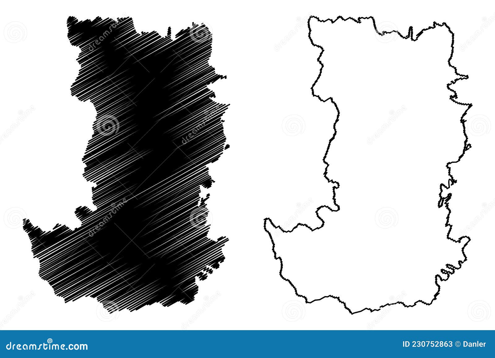 Gajapati District Odisha State, Republic of India Map Vector ...