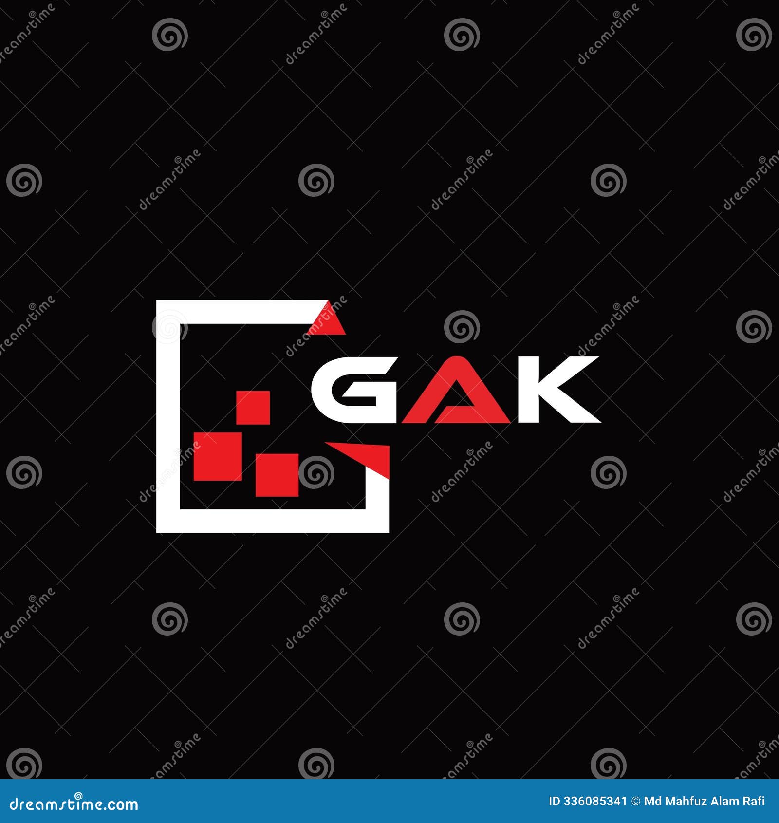 GAK Creative Minimalist Letter Logo. GAK Unique Vector Initials ...