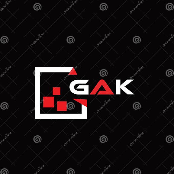 GAK Creative Minimalist Letter Logo. GAK Unique Vector Initials ...