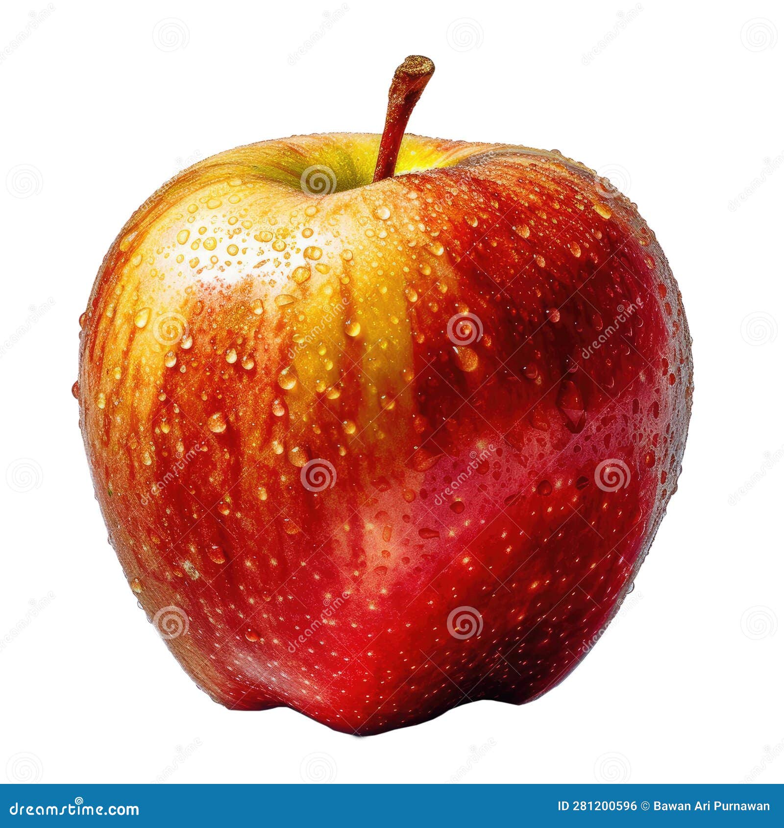 Gala Apple Fresh Red and Yellow, Generative AI Stock Illustration ...