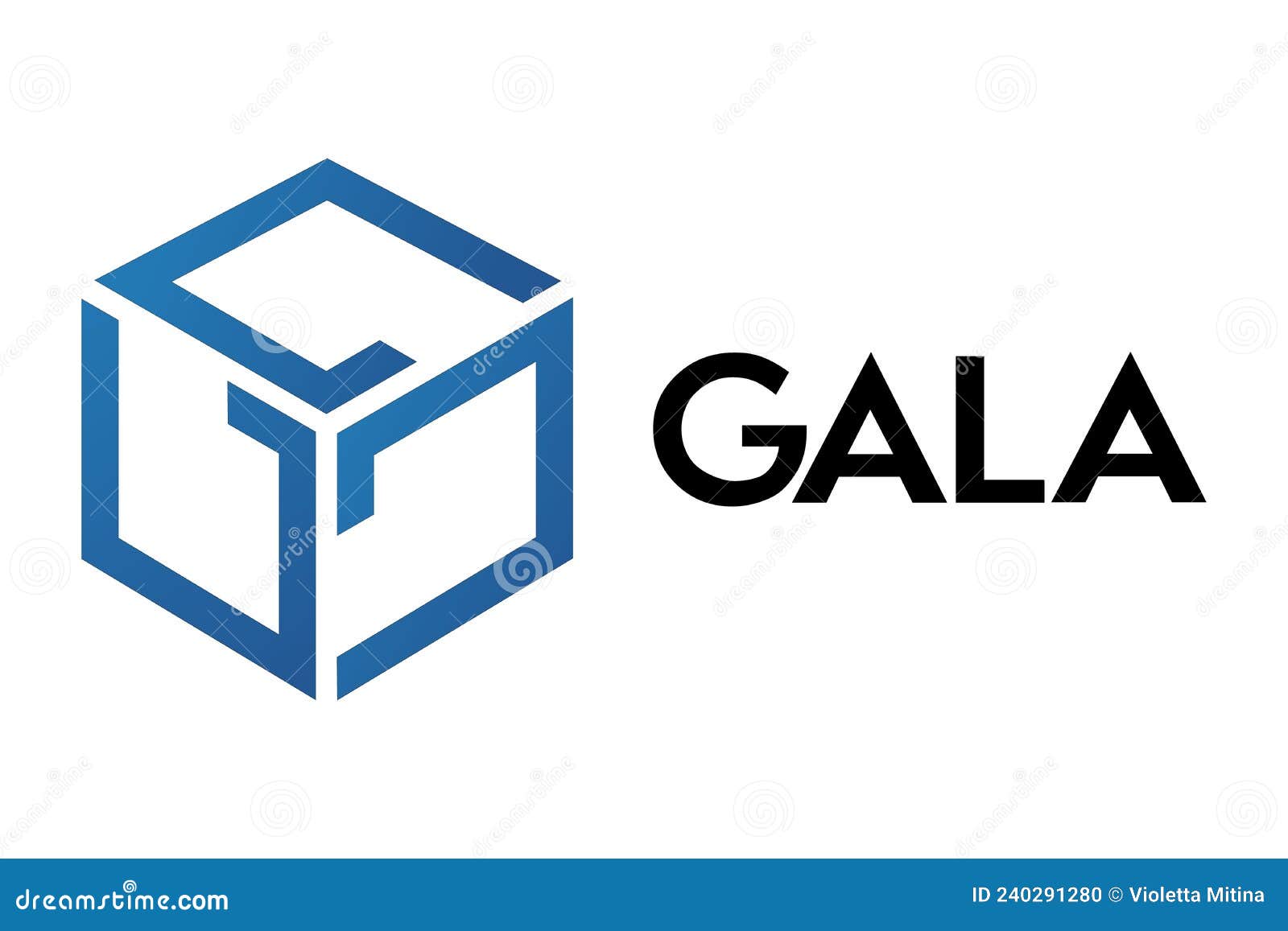 Gala. Crypto Currency Logo on a White Background Stock Vector ...