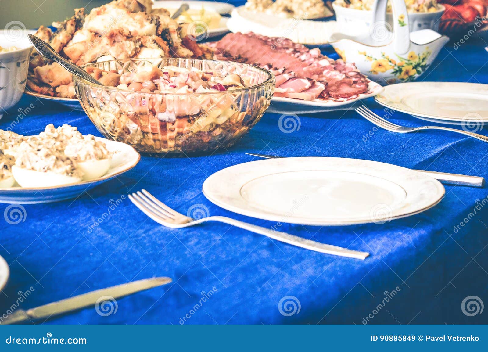Gala Dinner Feast Meat Hunger Dainty Stock Image - Image of breakfast ...