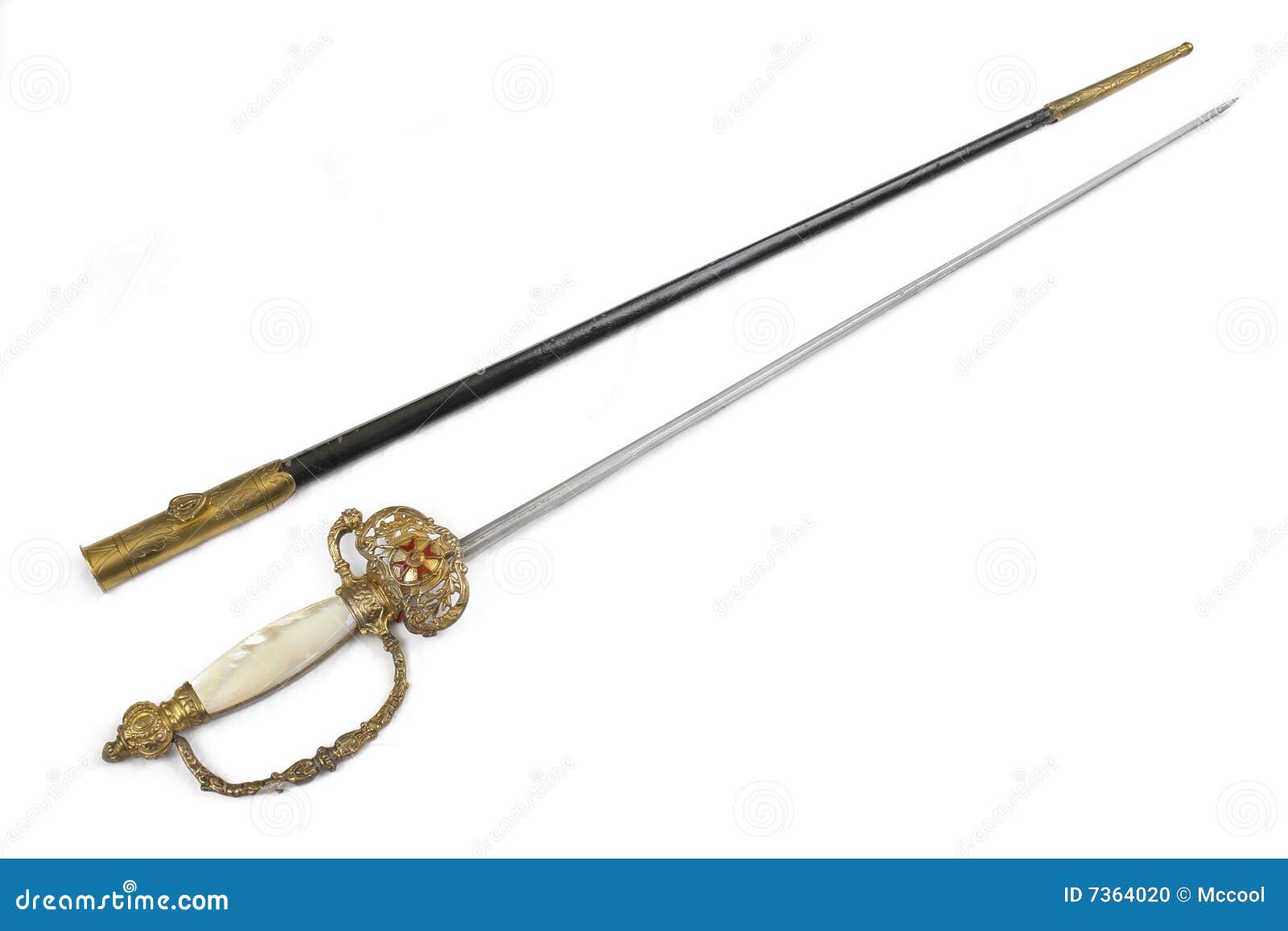 Gala Sword (rapier) of Vatican Guard. Stock Photo - Image of handle ...