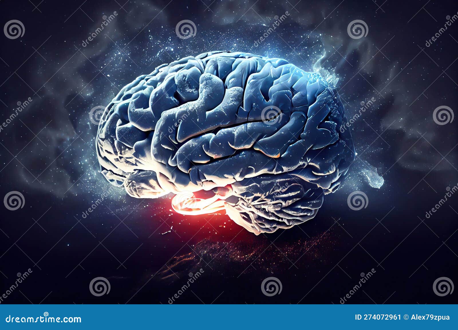 Galactic Brainwaves - Generative AI Stock Illustration - Illustration ...