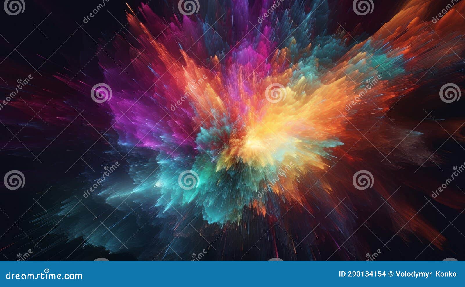 Galactic Color Explosion Background. Generative Ai Stock Photo - Image ...