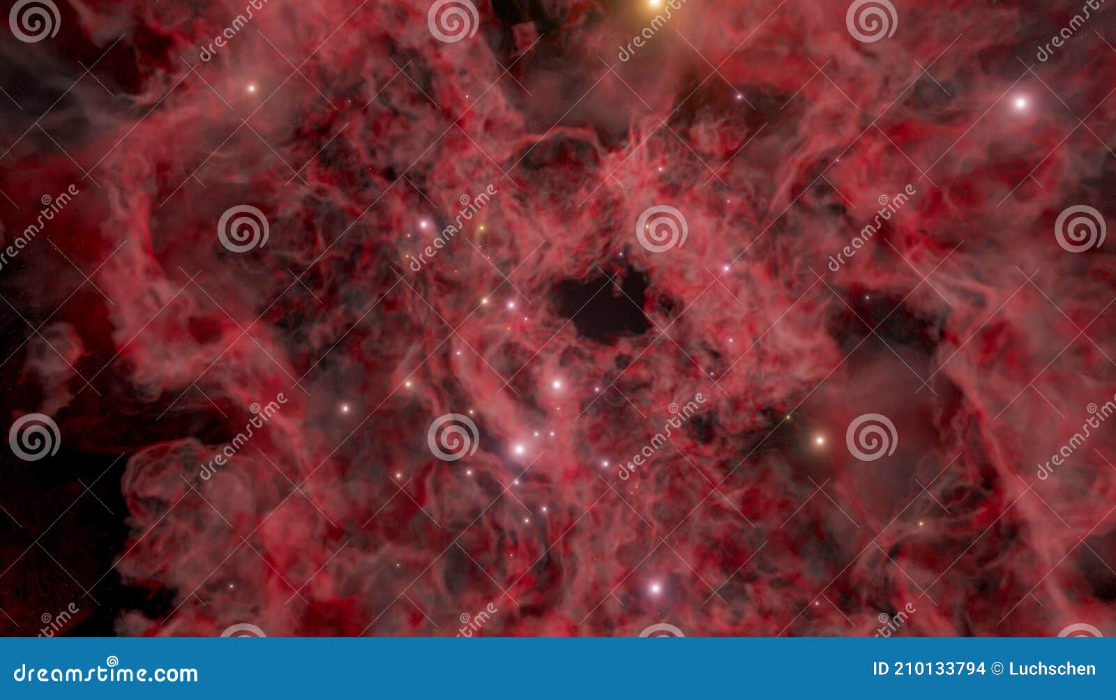 The Galactic Dust Nebula and the Birth of Stars in the Galaxy 3d Render ...