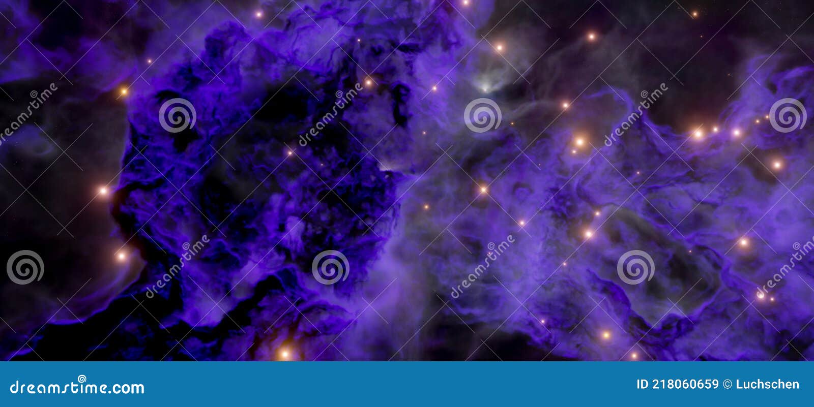 The Galactic Dust Nebula and the Birth of Stars in the Galaxy 3d Render ...