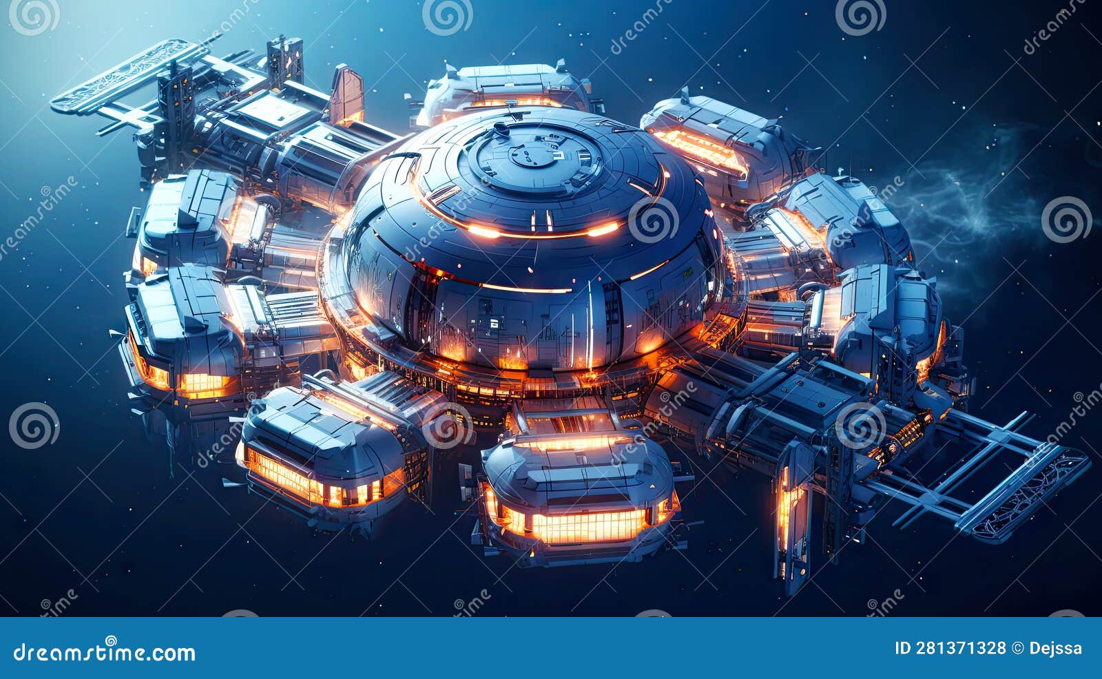 Galactic Explorations. Journeying through Space on a Spaceship Stock ...