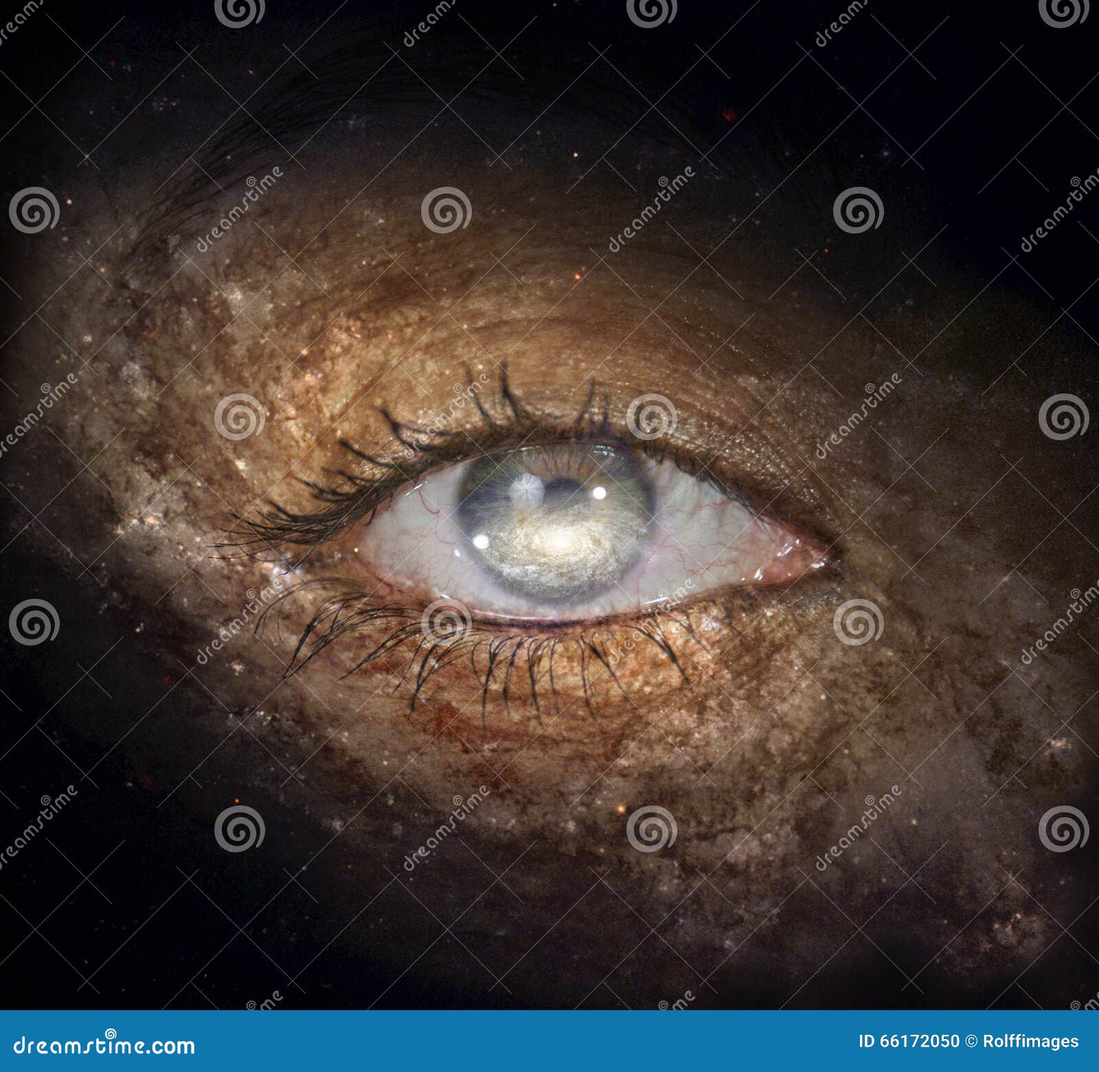 Galactic Eye stock illustration. Illustration of face - 66172050