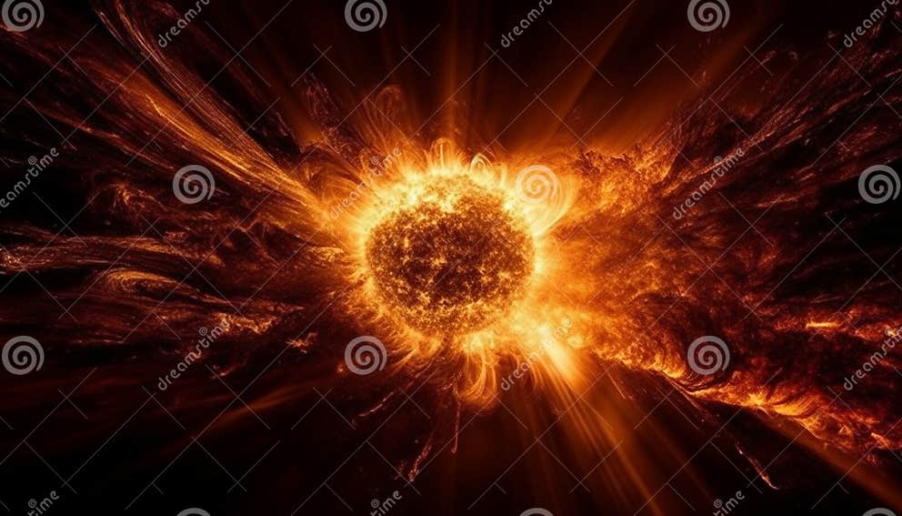 Galactic Fireball Igniting Nebula, a Natural Phenomenon in Space ...